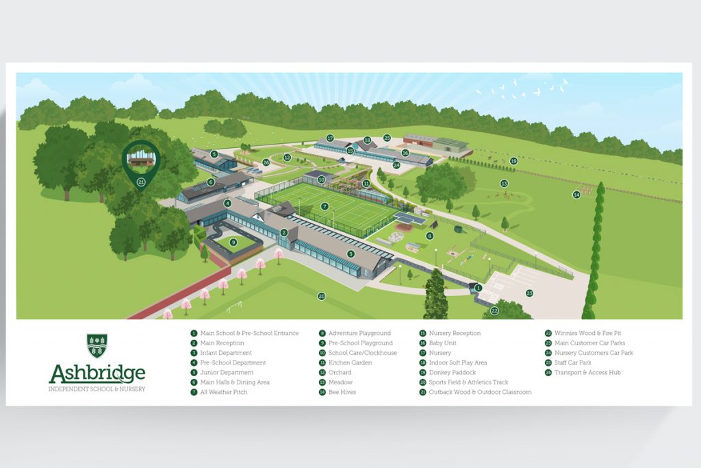 Ashbridge School and Nursery Map – Illustration, Animation & Design ...